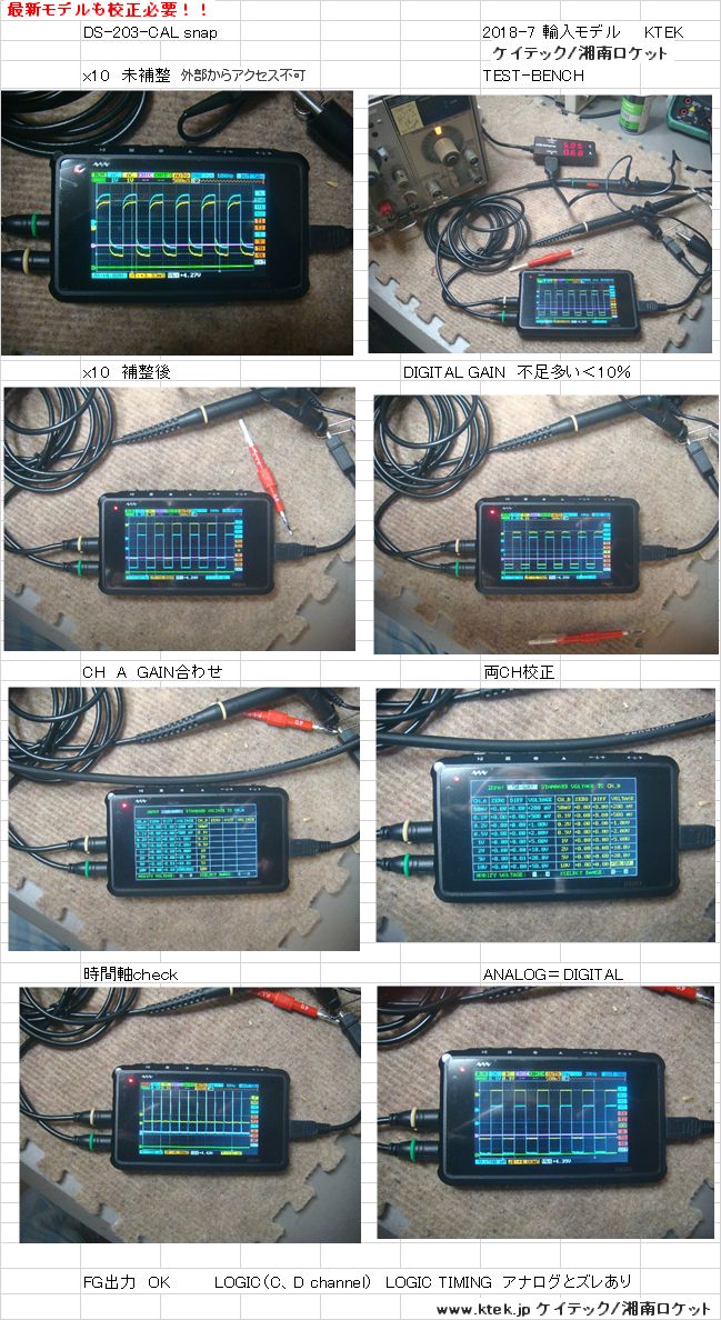 DSO203,DSO201V3,DSO504,ポケットオシロ、DSO203写真集、DMMオシロ ktek/ケイテック